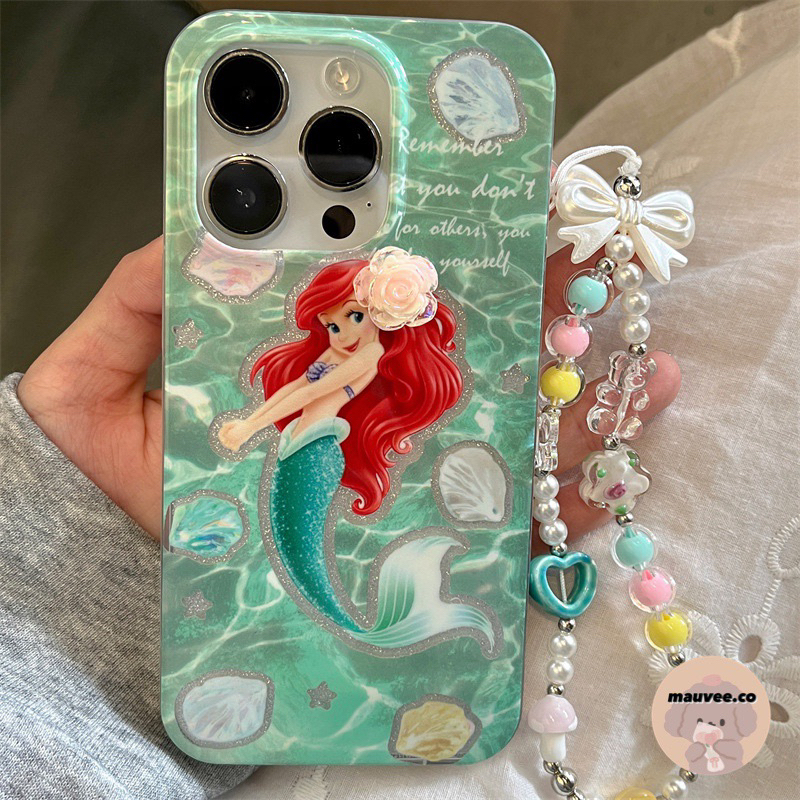 Jual [READY] IPHONE CASE ARIEL TURQUOISE FREE STRAP CASING IPHONE ...