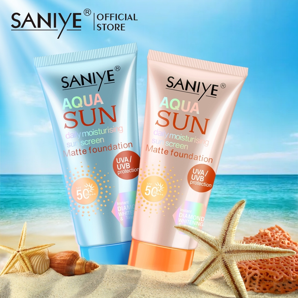 Jual SANIYE Aqua Sunscreen SPF 50 PA+++ | Shopee Indonesia