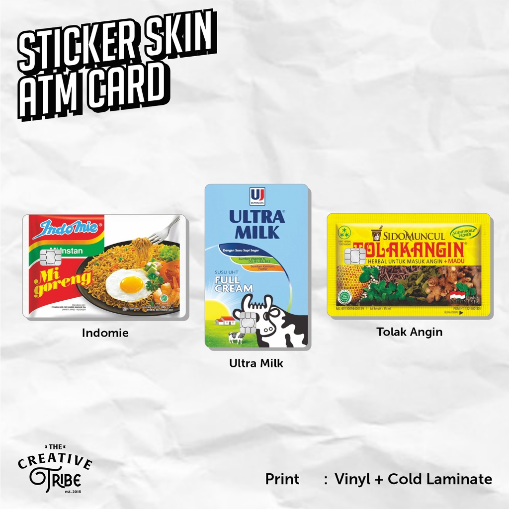 Jual Produk Indonesia - Sticker Skin Card - Vinyl ATM Debit Credit ...