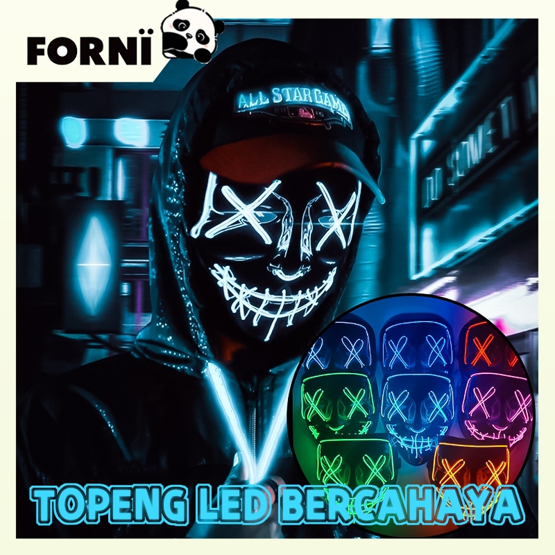 Jual Topeng LED Skull Mask/Topeng Hacker Halloween Tengkorak Nyala ...