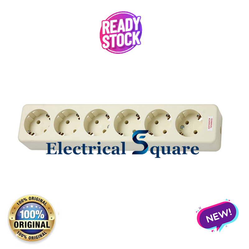 Jual (GROSIR) Stop Kontak Arde Uticon OB 6 Lubang Putih ST-168 - Tempat ...