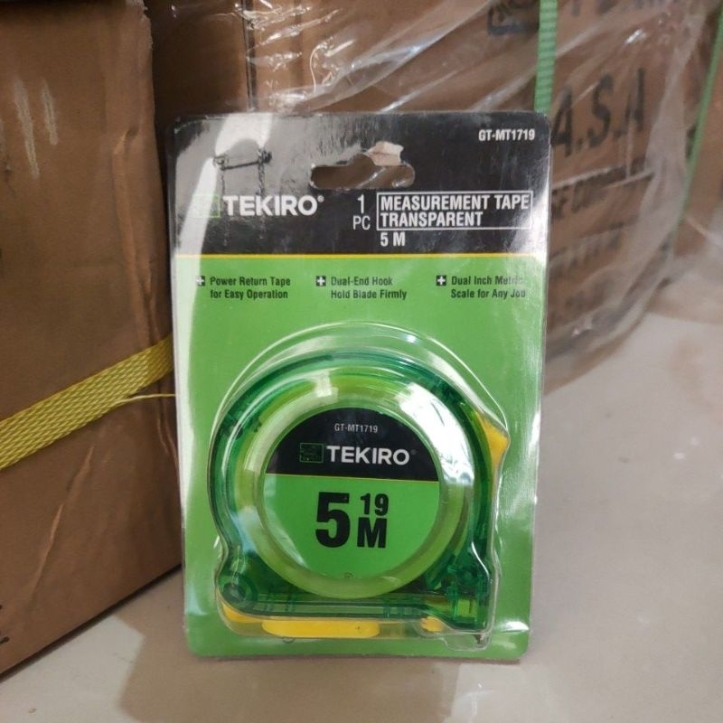 Jual Meteran TEKIRO 5 meter Measuring tape 5m WOOD dan varian murah ...
