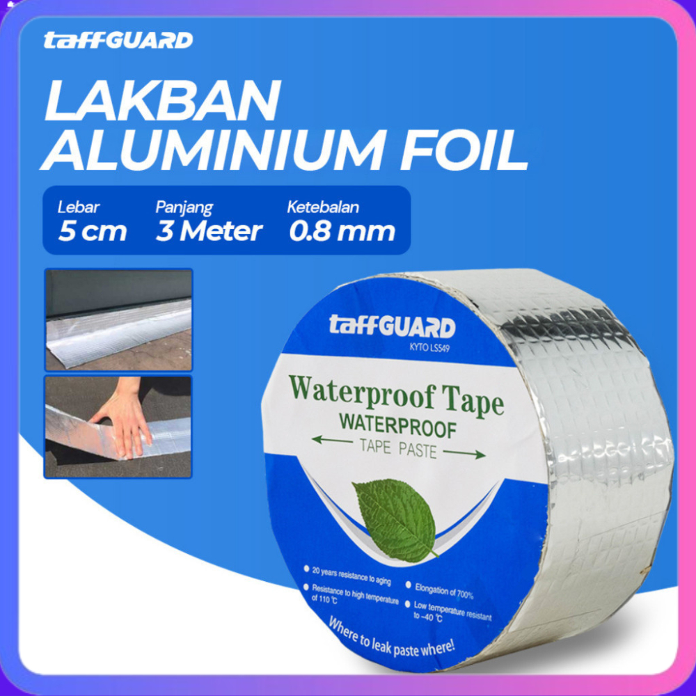 Jual LAKBAN ALUMUNIUM FOIL TAPE Lakban Aluminium Foil Butyl 0.8 mm ...