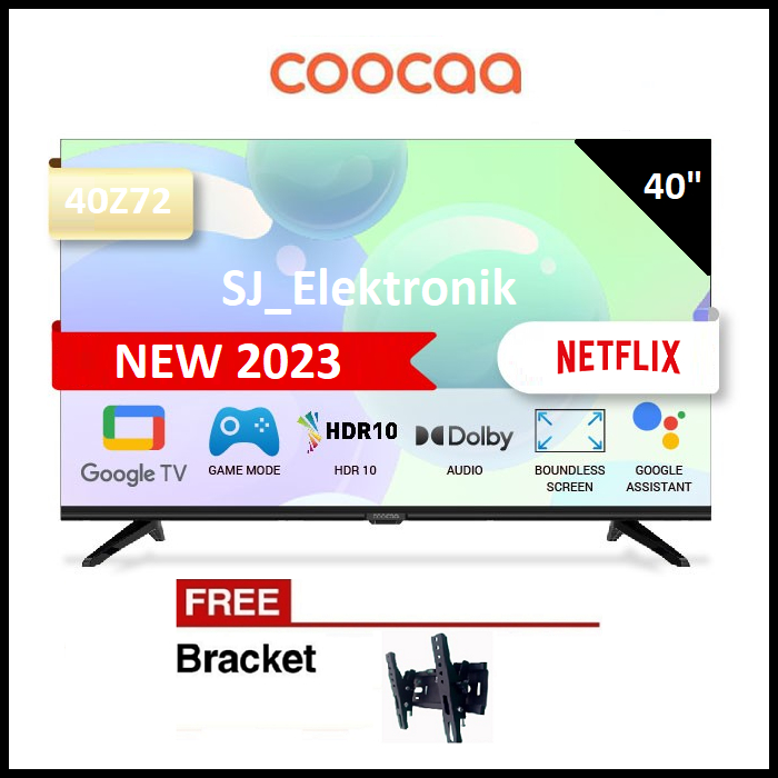 Jual (KHUSUS LUAR KOTA) Free Braket LED TV 40 Inch Coocaa 40Z72 FullHD Google TV DVB-T2 | Shopee ...