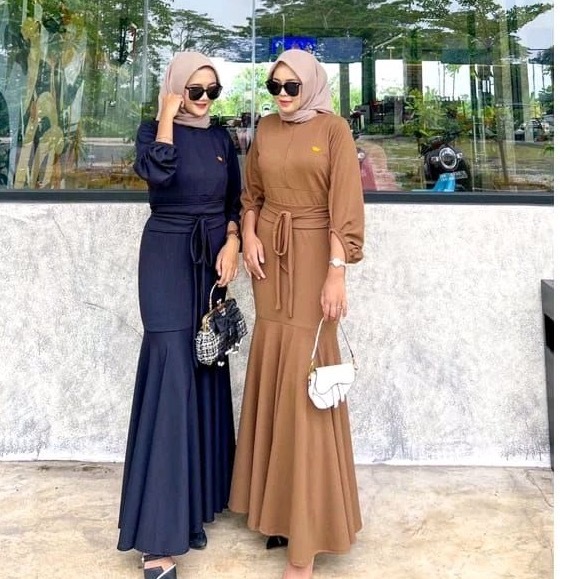 Jual Luna Dress Gamis duyung/Gamis Terbaru kondangan/Gamis mermet ...