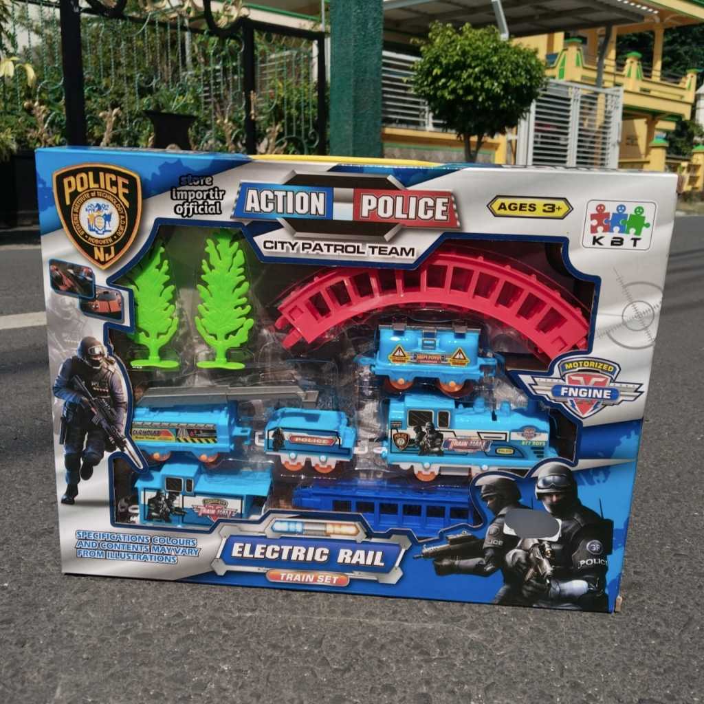 Jual Mainan Anak Kereta Action Police 877 33LL Set Gerbong Dan Rell ...