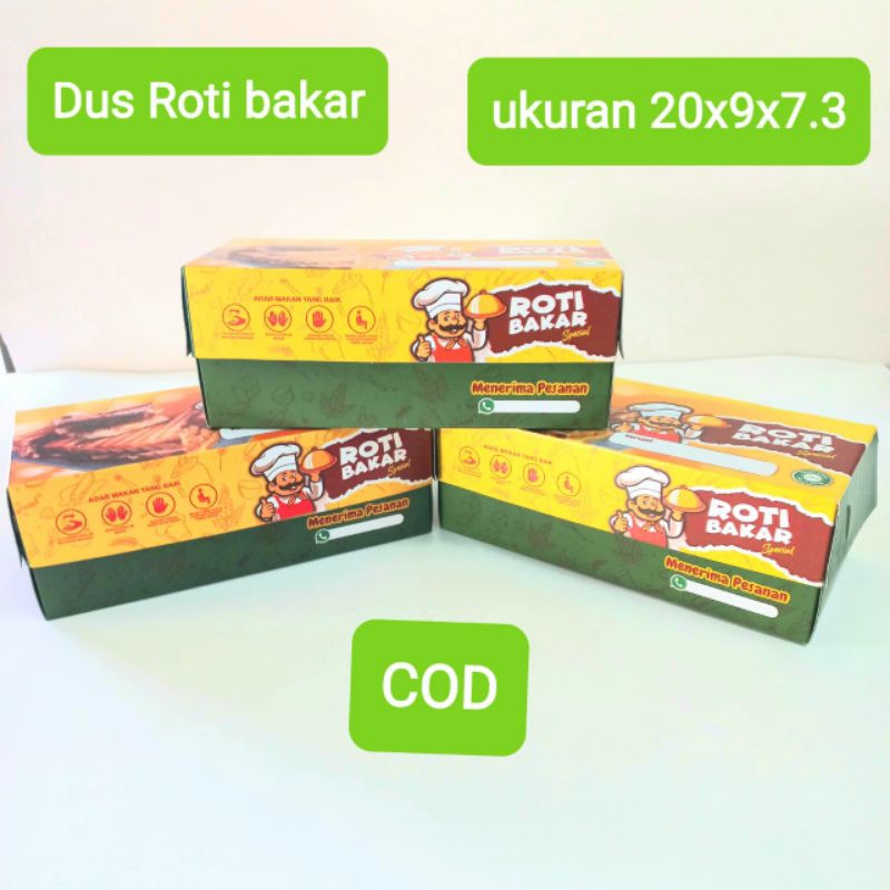 Jual (50 pcs)kardus kemasan roti bakar //Dus roti bakar | Shopee Indonesia