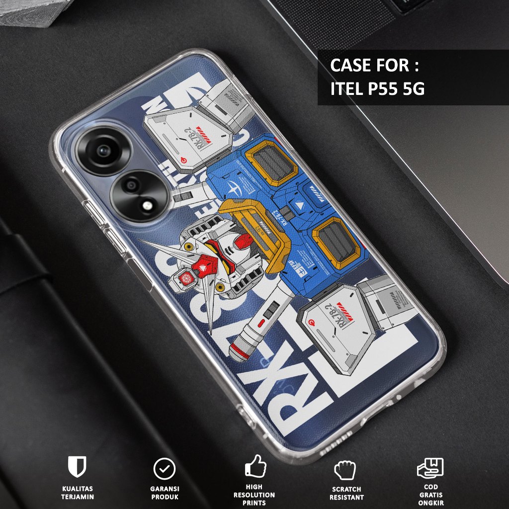 Jual CASE ITEL P55 5G - CASING ITEL P55 5G Motif GUNDAM - Clear Fourside TPU Softcase Bening ...