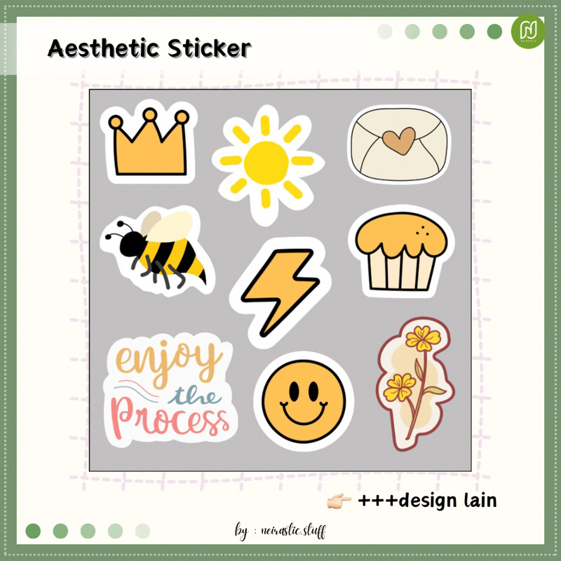 Jual Stiker Aesthetic / Aesthetic Sticker / Stiker Lucu / Stiker ...