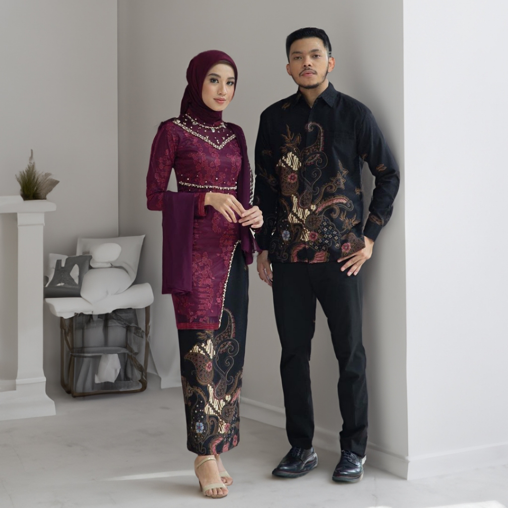 Jual Kebaya Couple Modern Batik Kebaya Wisuda Lamaran Tunangan Baju ...