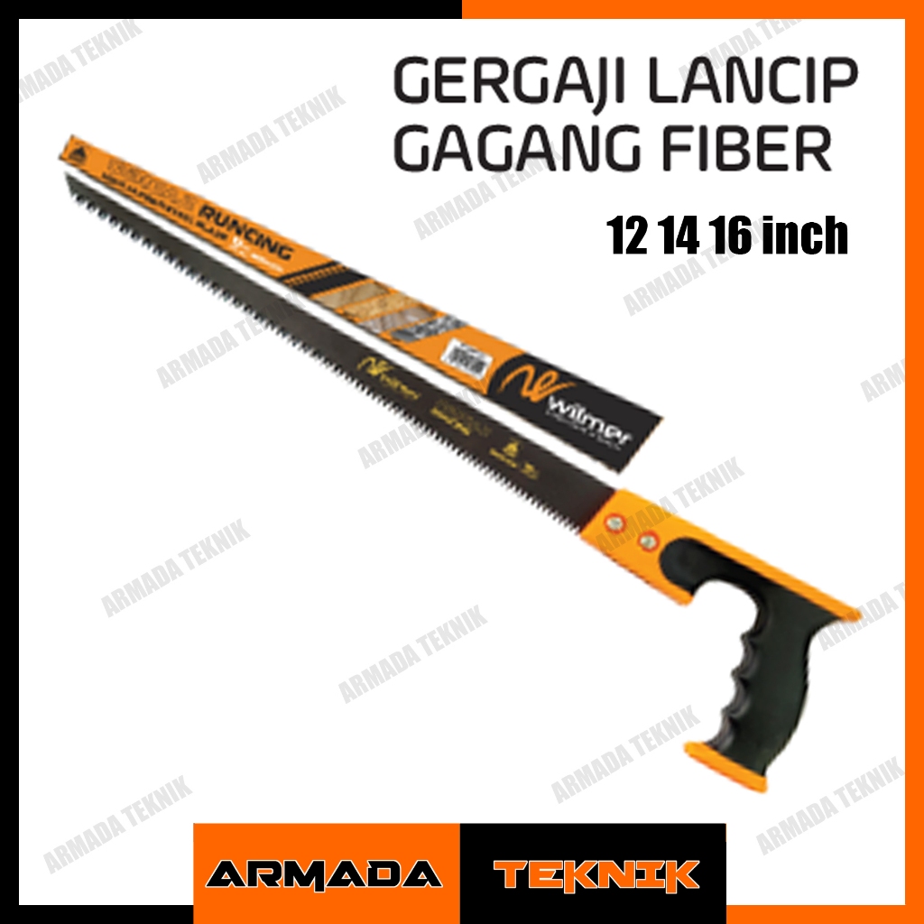 Jual Gergaji Kayu Lancip / Gergaji Runcing Gagang PVC Karet 12 14 16 inch Wilmer | Shopee Indonesia