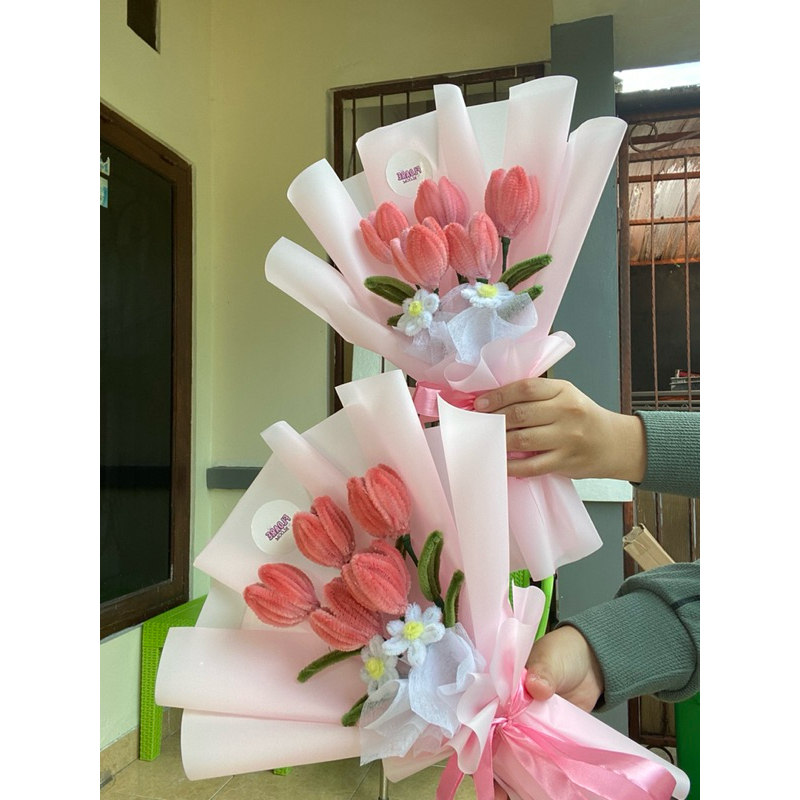 Jual [BACA DESKRIPSI] TULIP EDITION BOUQUET || PIPE CLEANER BOUQUET ...