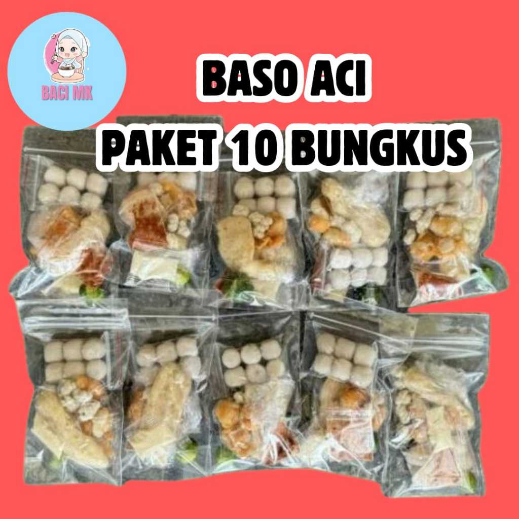 Jual PAKET USAHA 10 BUNGKUS BASO ACI INSTAN MK SNACK | Shopee Indonesia