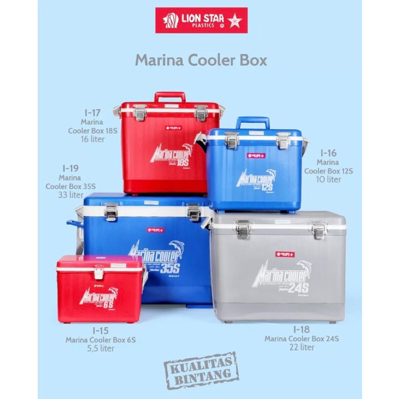 Jual Marina cooler box/Box es tebal/Lion Star Marina Cooler Box 6s ...