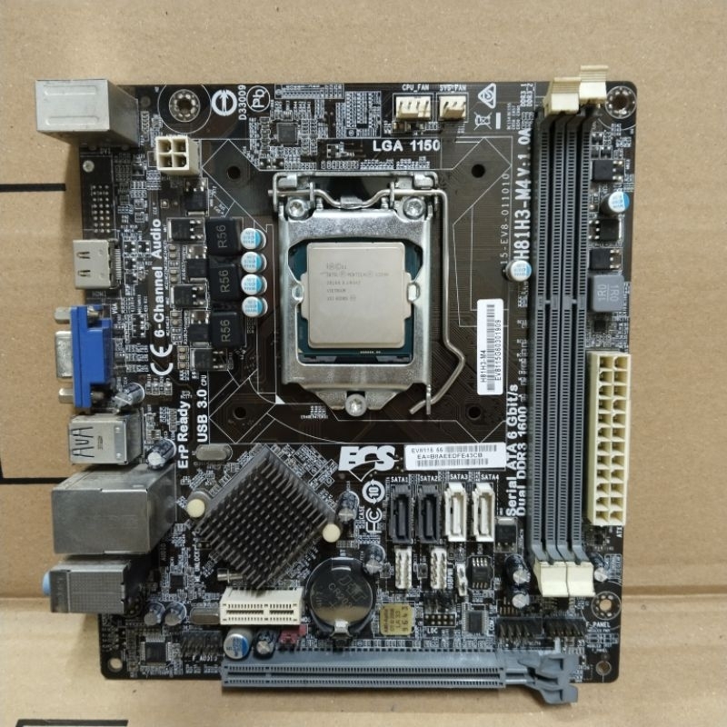 Jual Motherboard ECS H81H3-M4 LGA 1150 + Prosesor G3240 | Shopee Indonesia