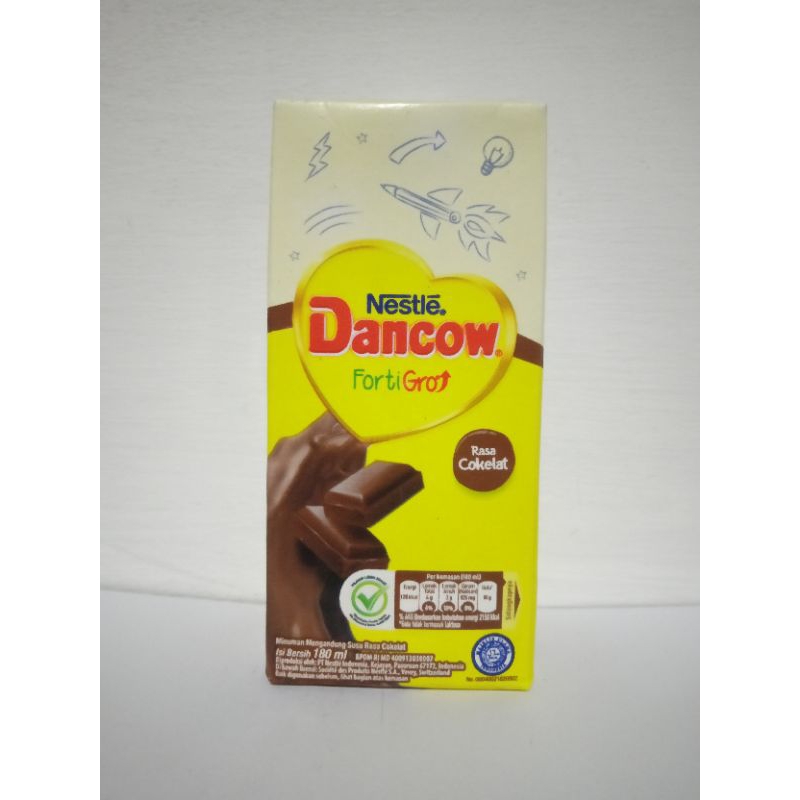 Jual susu kotak Dancow fortigro rasa cokelat 180ml | Shopee Indonesia