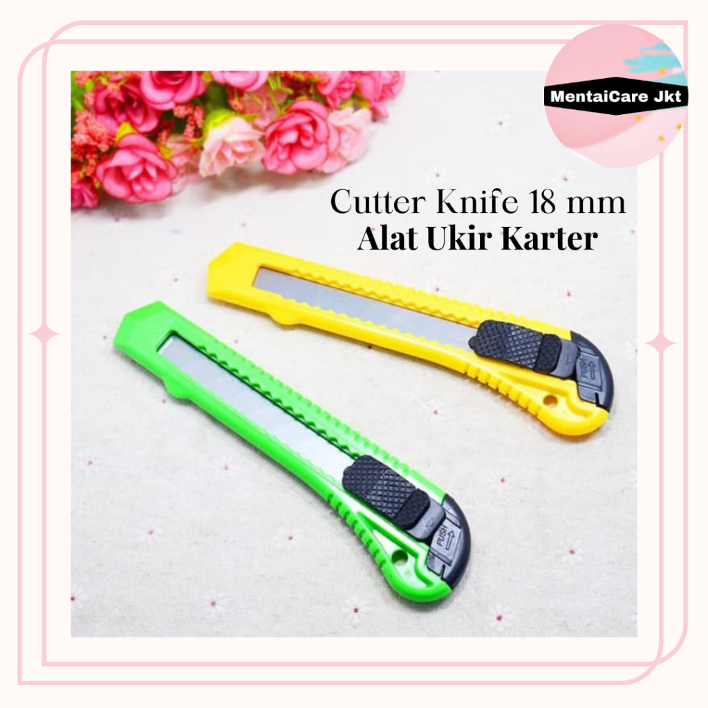 Jual Cutter Murah Pisau Ukir dan Kater RENCENGAN Karter Lusinan isi 12 ...