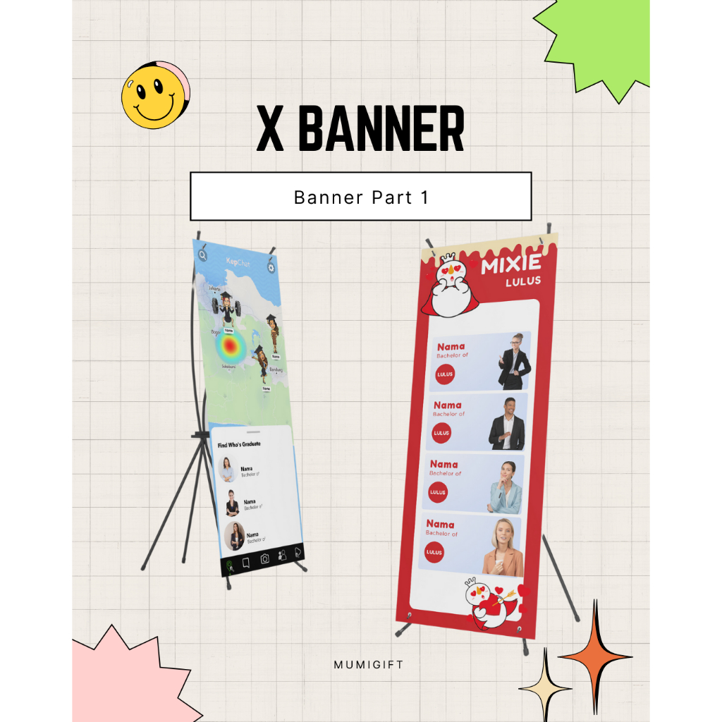 Jual [PART 1] Banner Wisuda/Banner sidang/X Banner/Standing banner ...
