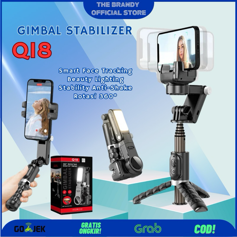 Jual Gimbal Q18 Stabilizer Face Tracking | Shopee Indonesia