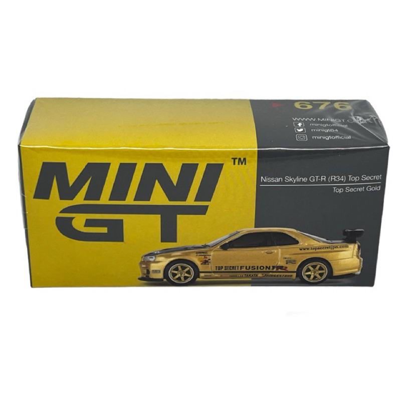 Jual Mini GT 64 Nissan Skyline GTR R34 Top Secret Gold #676 | Shopee ...