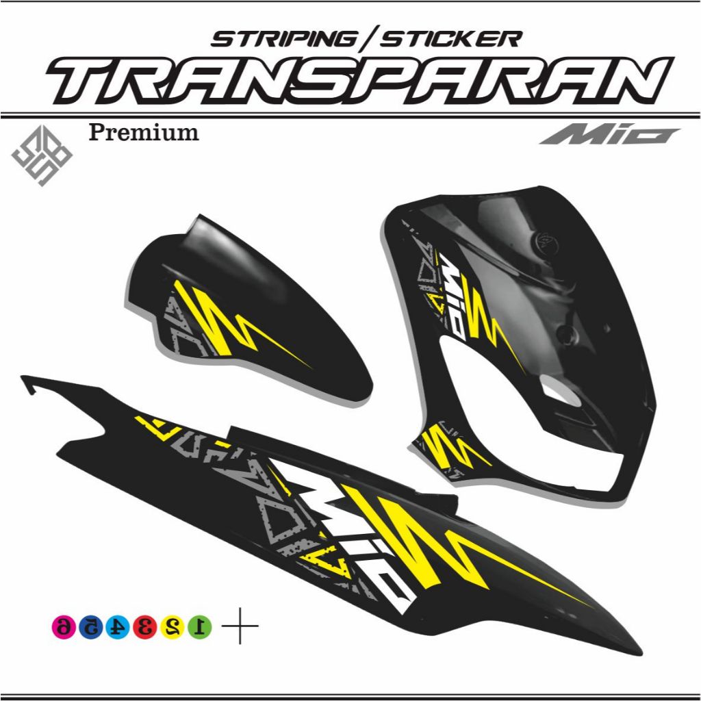 Jual STIKER TRANSPARAN VARIASI MOTOR MIO SMILE / STRIPING MIO OLD ...