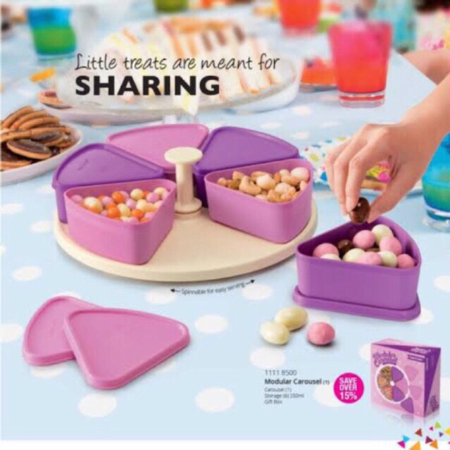 Jual TUPPERWARE Modular Carousel 6in1 Rotating Tray | Shopee Indonesia