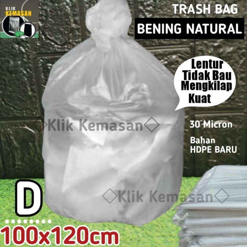 Jual PLASTIK D BENING NATURAL 100x120 CM KANTONG KRESEK SAMPAH BESAR ...