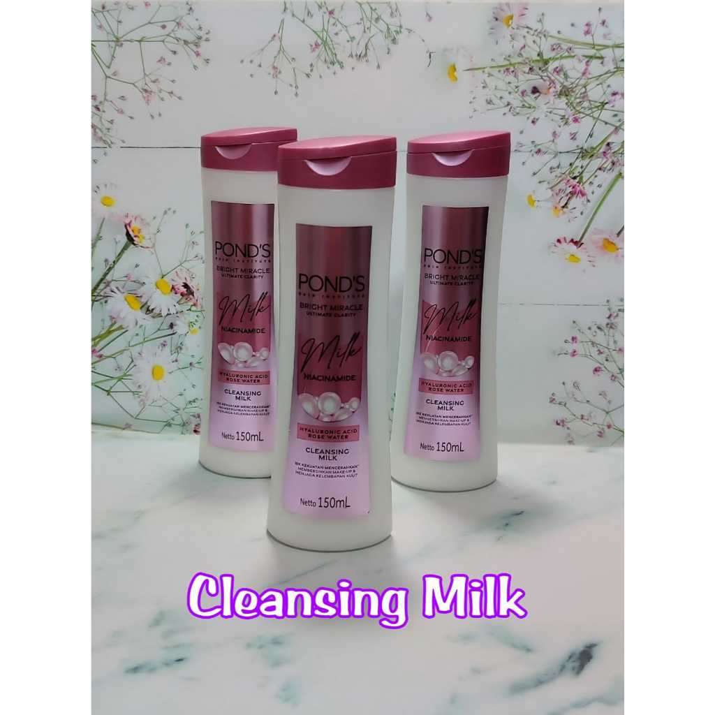 Jual New Cleansing Milk Pond's Bright Beauty 150ml Hyaluronic Acid Rose ...