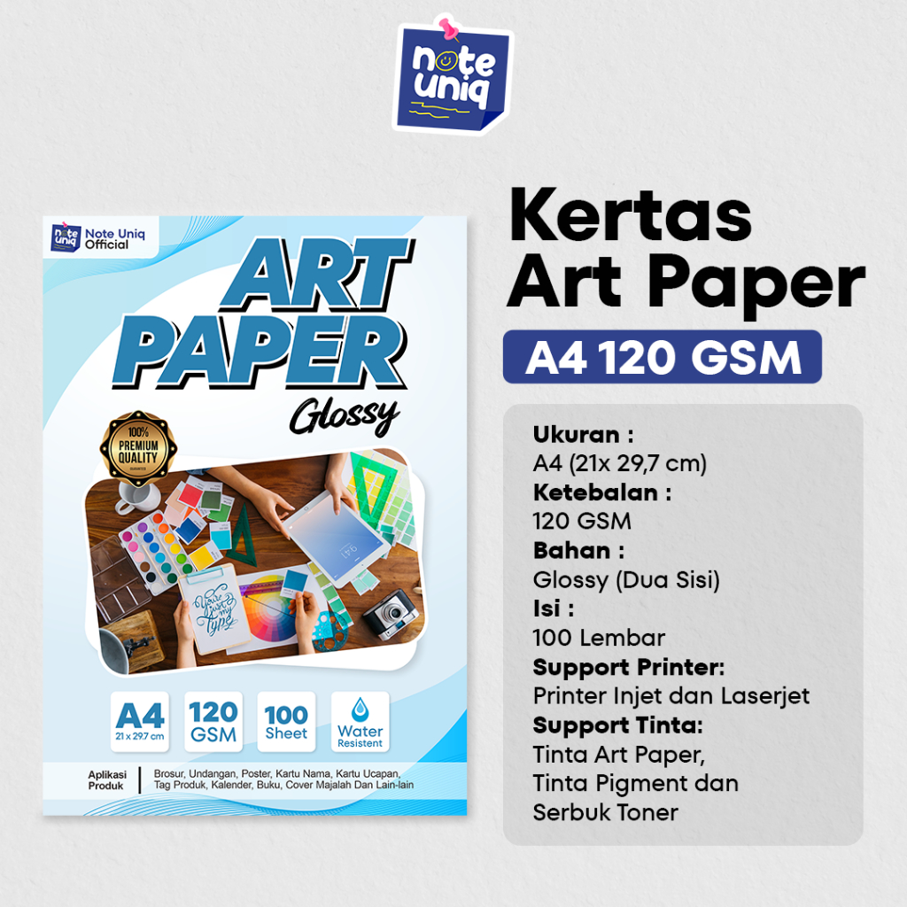 Jual Kertas Art Paper A4 120 GSM - Isi 100 Lembar | Shopee Indonesia