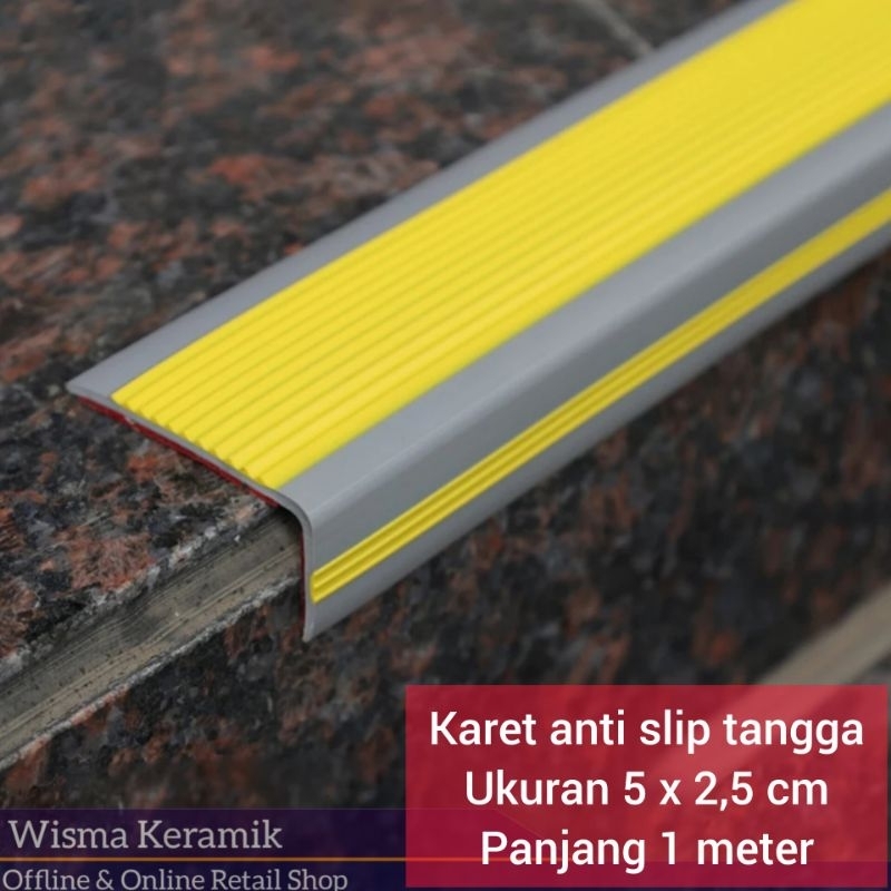 Jual Lis tangga pengaman anti slip type L 5 cm stepnosing karet ...
