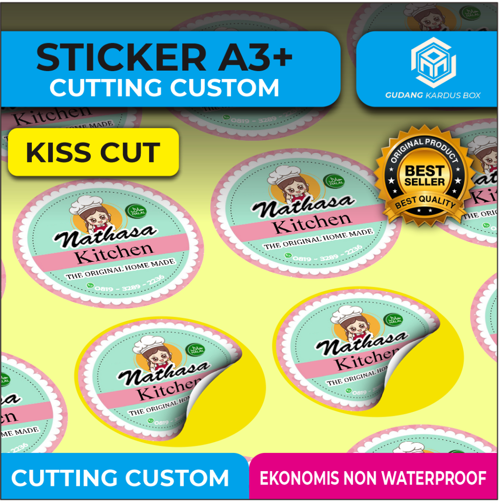 Jual Custom Sticker Label/ Sticker Brand/ Sticker Custom - Sticker ...