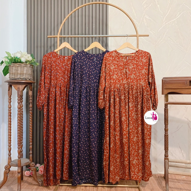 Jual Midi Dress Cantik | Midi Dress Calista | Daster Panjang busui ...