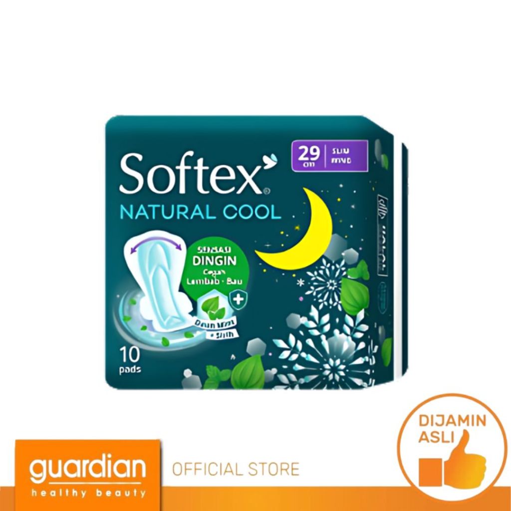 Jual SOFTEX Natural Cool Pembalut Night Wing 29Cm 10Pcs | Shopee Indonesia