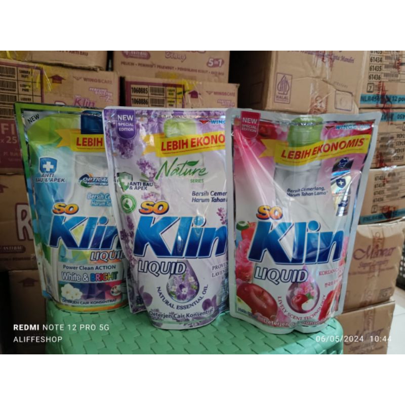 Jual so klin liquid sabun cair cuci pakaian/deterjen cair konsentrat ...