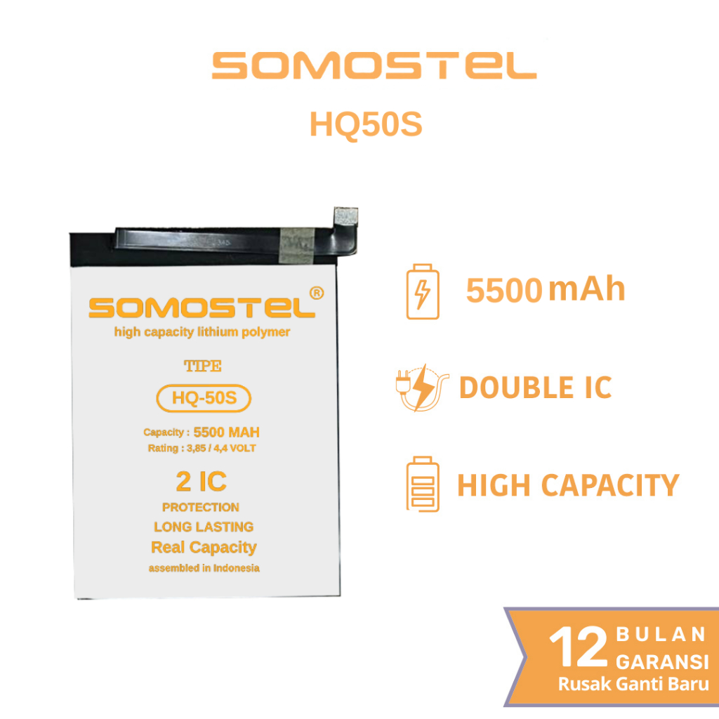 Jual Somostel - HQ-50S Samsung A02s / A03 / A03S Batre Batrai Baterai ...