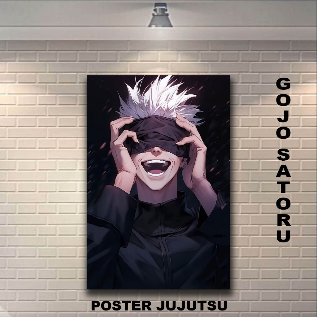 Jual POSTER GOJO SATORU KAYU ANIME JUJUTSU KAISEN / POSTER KAMAR TIDUR ...