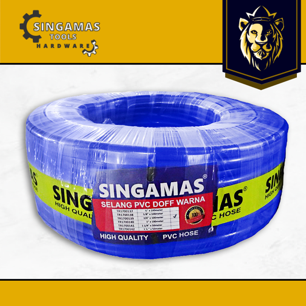 Jual SINGAMAS Selang Air PVC Dof Warna Biru 3/4" x 100 m | Shopee Indonesia
