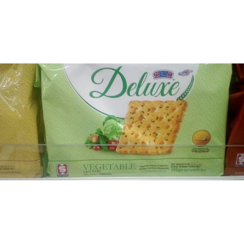 Jual Biskuit Deluxe Vegetable 192gr isi 8sachet Snacks Roti Kering Exp ...