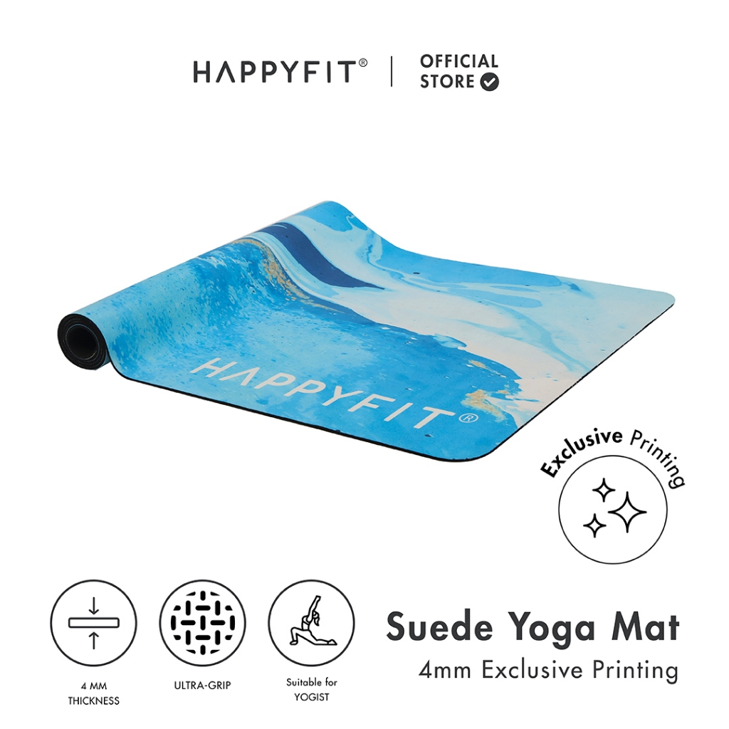 Jual HAPPYFIT - Yoga Mat Suede 4mm / Matras Yoga / Matras Olahraga ...