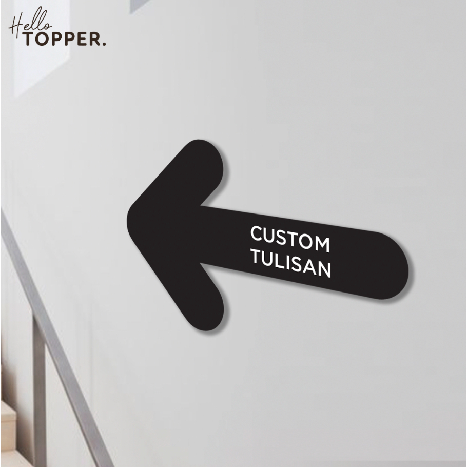 Jual Custom Tulisan Sign Akrilik Panah Penunjuk Arah Tempat UV Print ...