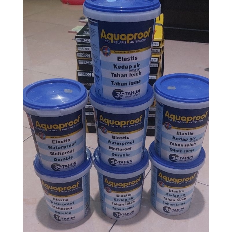 Jual AQUAPROOF CAT ANTI BOCOR 1kg warna abu2 | Shopee Indonesia