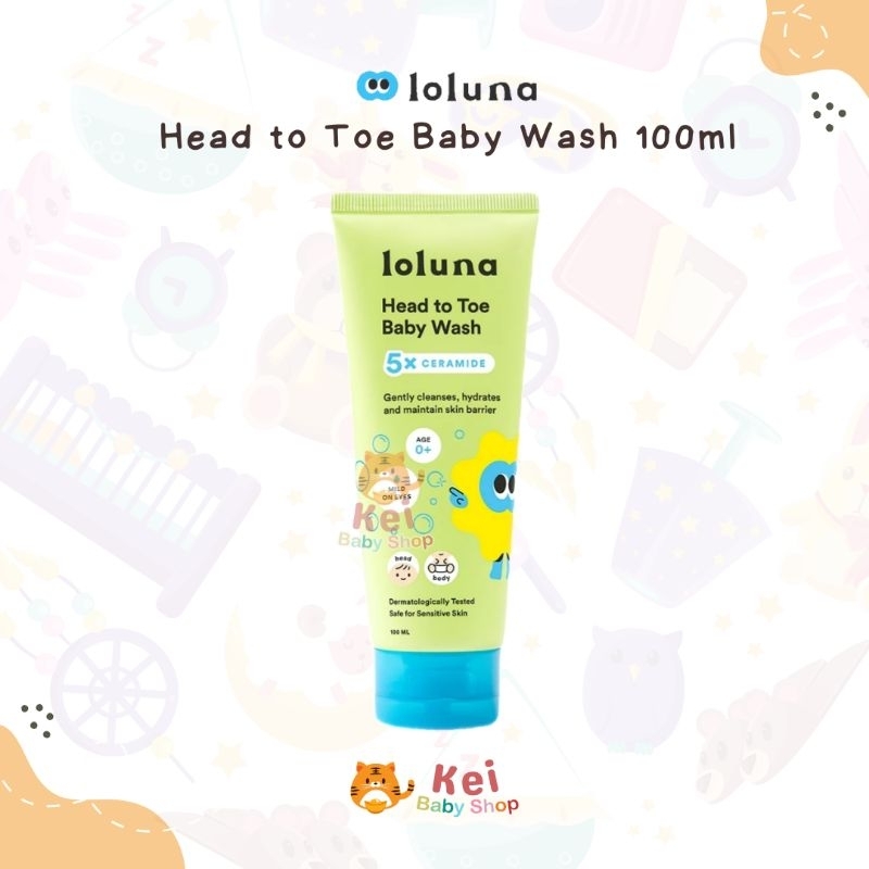 Jual Loluna Head to Toe Baby Wash 5x Ceramide 100ml / Sabun Shampoo ...