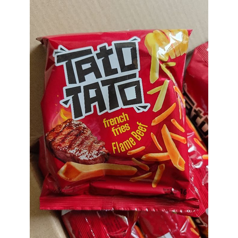 Jual SNACK DUA KELINCI TATO TATO FLAME BEEF 1 RENTENG 10BUNGKUS JAJAN ...