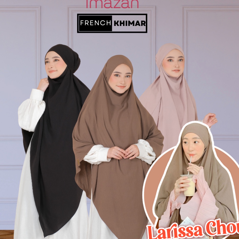 Jual Update Menarik IMAZAN Jilbab Khimar Instan Syari Jumbo French ...