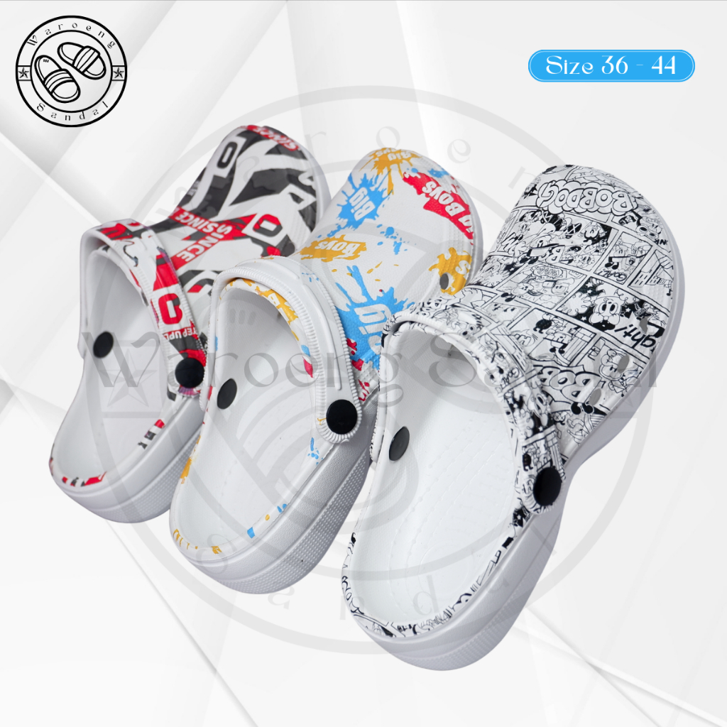 Jual Sandal Baim Dewasa Clog Motif Sandal Kodok Slip On Anti Slip ...