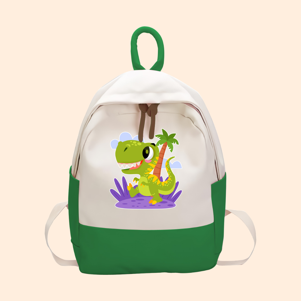 Jual Tas Anak Dinosaurus Dino T-rex Huruf Ransel Anak SD TK Kantong Backpack Karakter Anak DIN ...