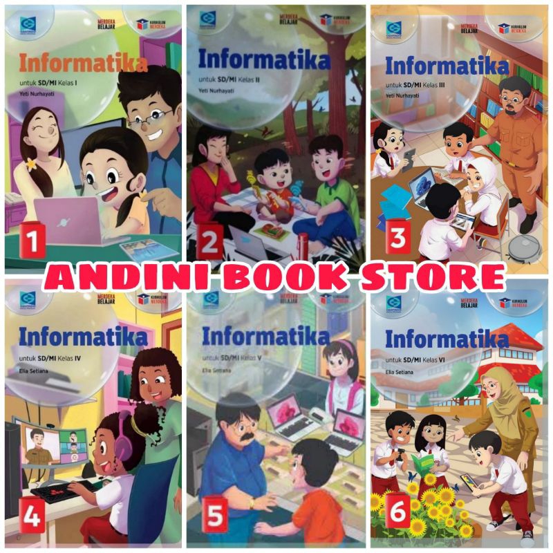 Jual BUKU INFORMATIKA KELAS 1 2 3 4 5 6 SD/MI GRAFINDO KURIKULUM MERDEKA | Shopee Indonesia
