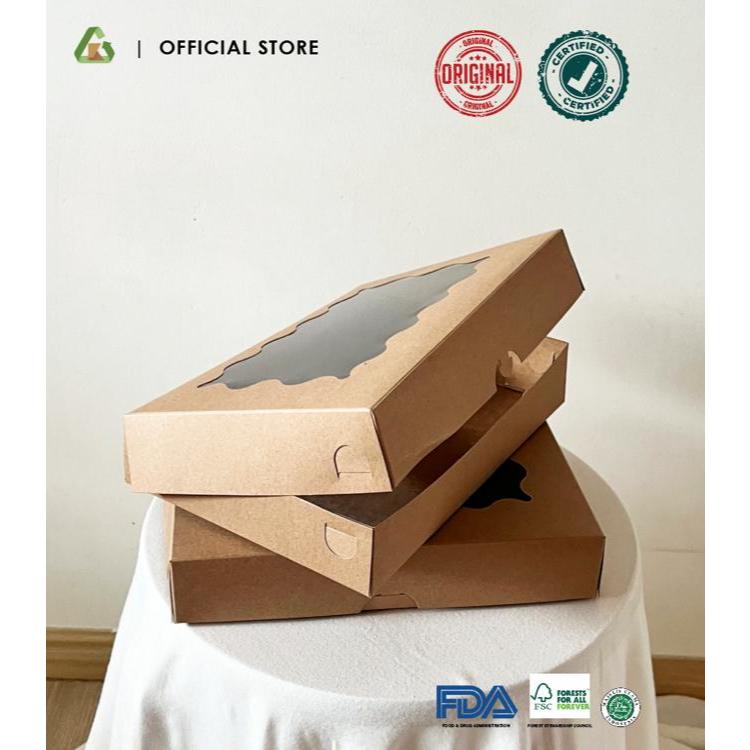 Jual Box Donat Jendela Laminasi / Kemasan Donat Isi 6 ( WAJIB MEMBELI ...