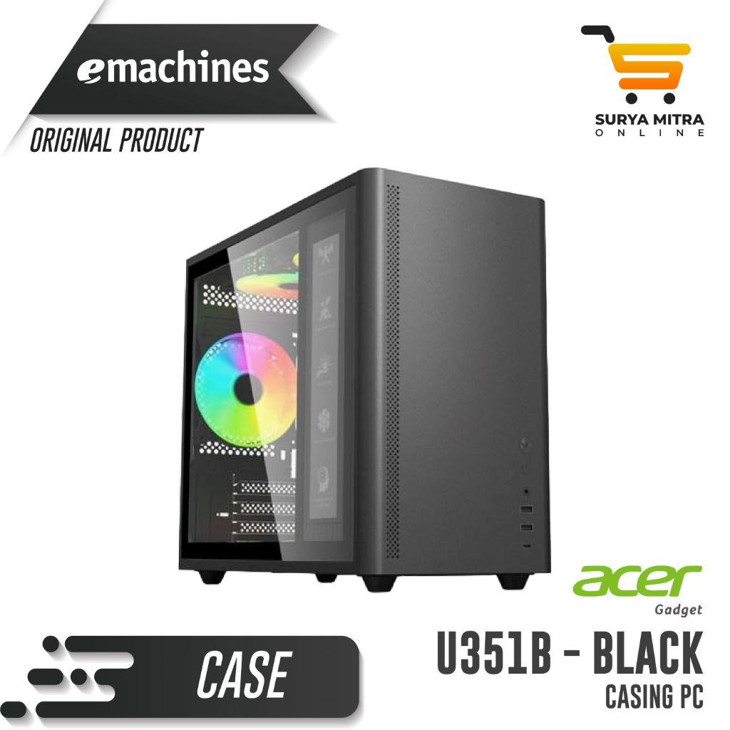 Jual Casing Emachines U351B Black - MATX Case | Shopee Indonesia