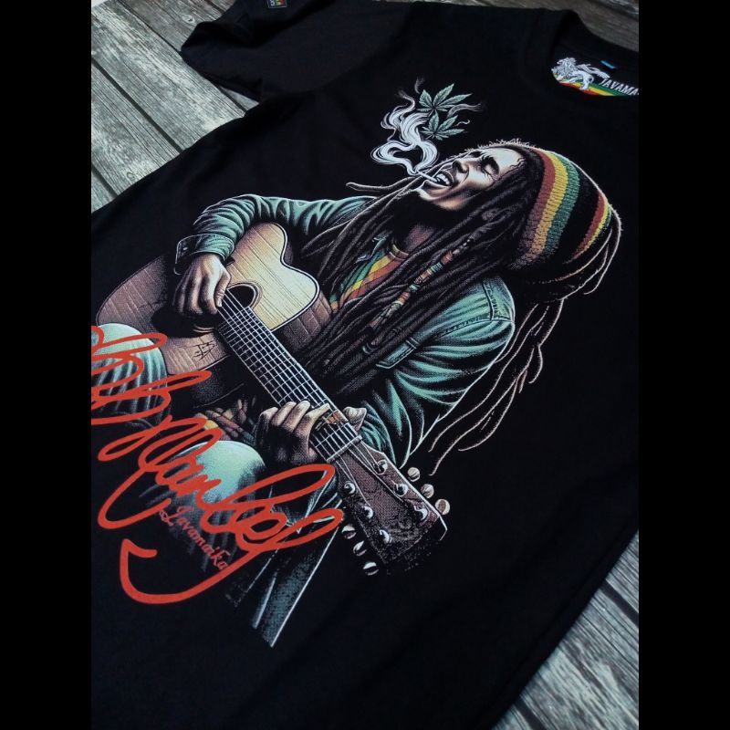 Jual Kaos Bob Marley Baju Bob Marley T shirt Rasta Kaos Rasta Original ...